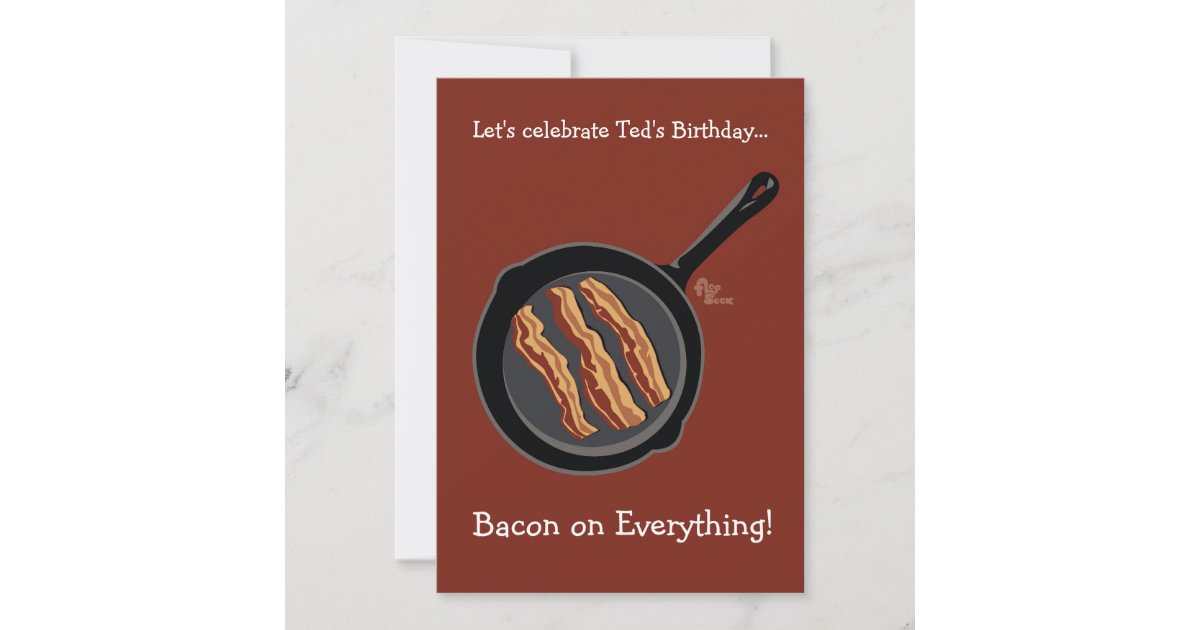 Bacon Birthday Party Invitation | Zazzle