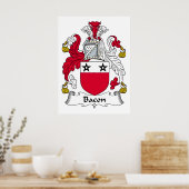 Bacon Family Crest Poster | Zazzle