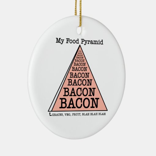 Bacon Food Pyramid Ceramic Ornament | Zazzle