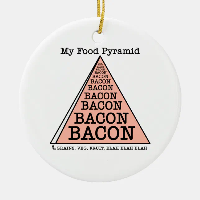 Bacon Food Pyramid Ceramic Ornament | Zazzle