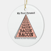 Bacon Food Pyramid Ceramic Ornament | Zazzle