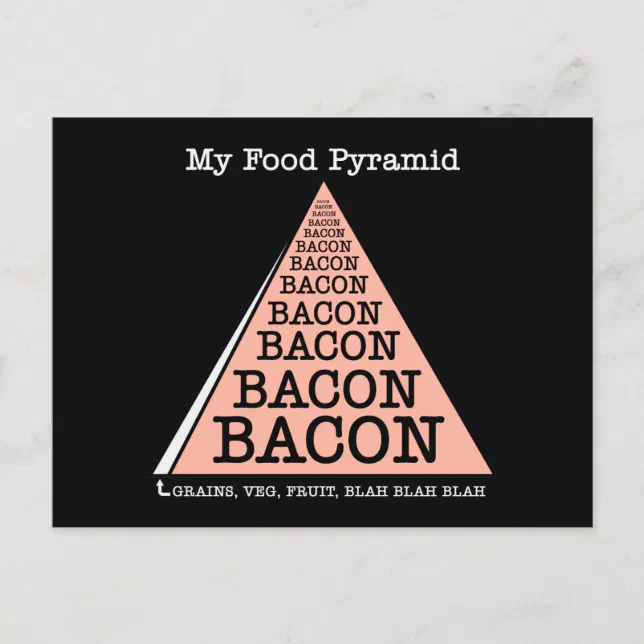 Bacon Food Pyramid Postcard | Zazzle