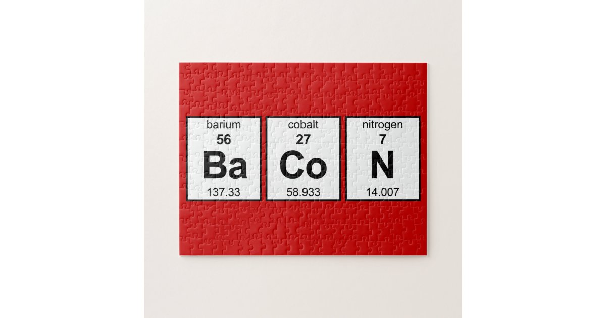 BaCoN Periodic Table Jigsaw Puzzle | Zazzle