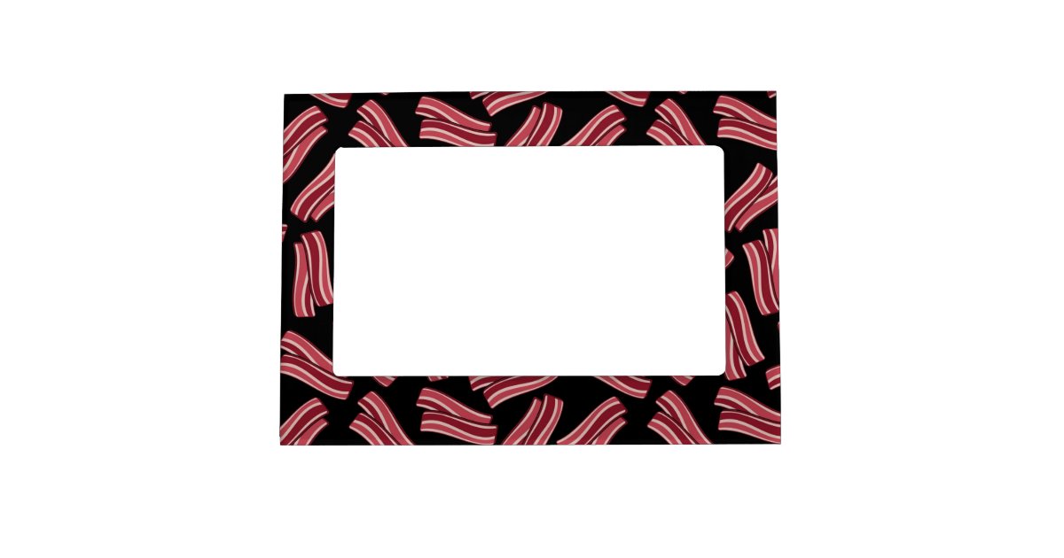 Bacon Strips Pattern Magnetic Frame | Zazzle
