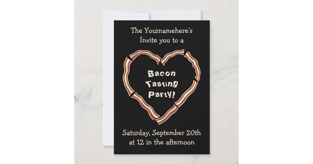 Bacon tasting party invitation | Zazzle