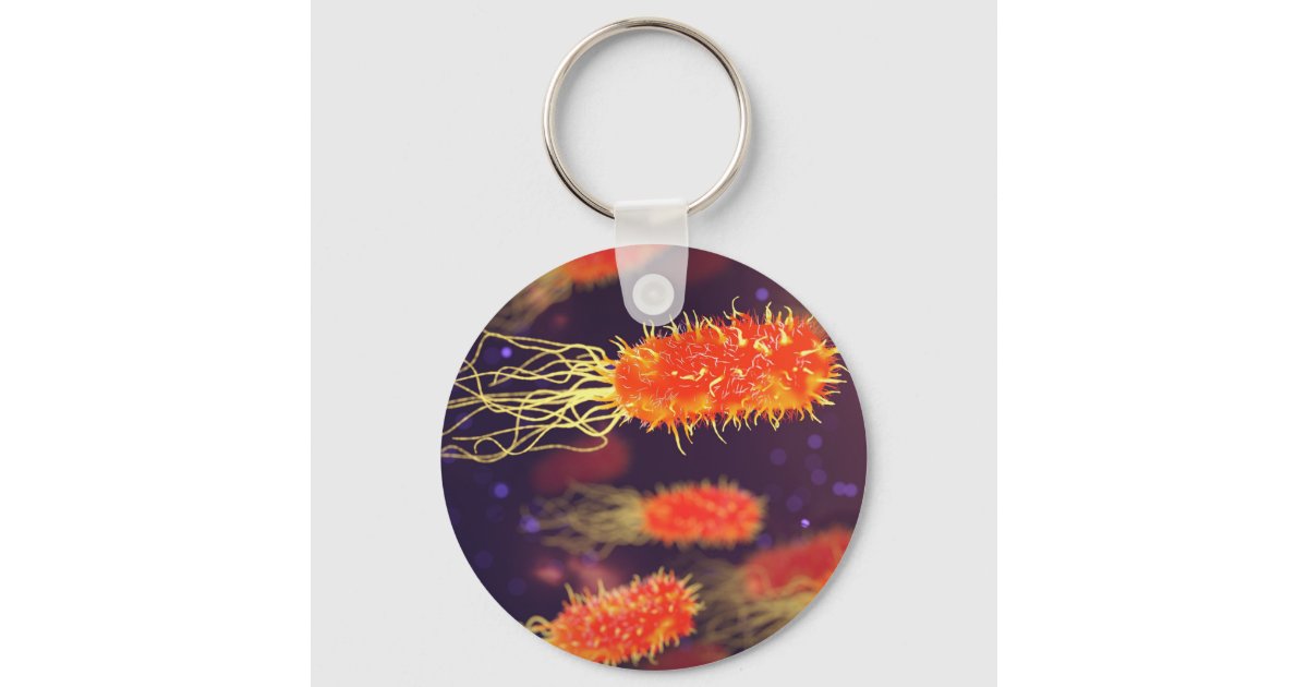 Bacteria Flagella Keychain | Zazzle