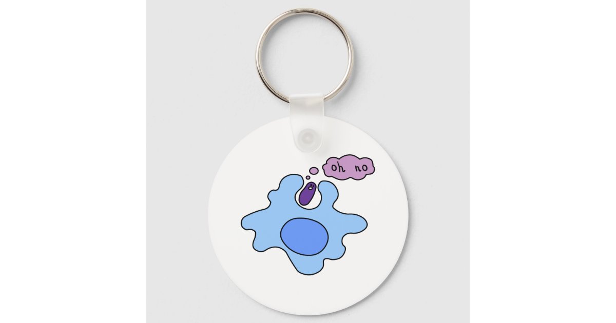 Bacteria Phagocytosis Keychain | Zazzle