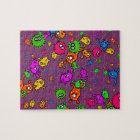 Cartoon Microscopic Bacteria Bug Doodle Art Jigsaw Puzzle | Zazzle.com