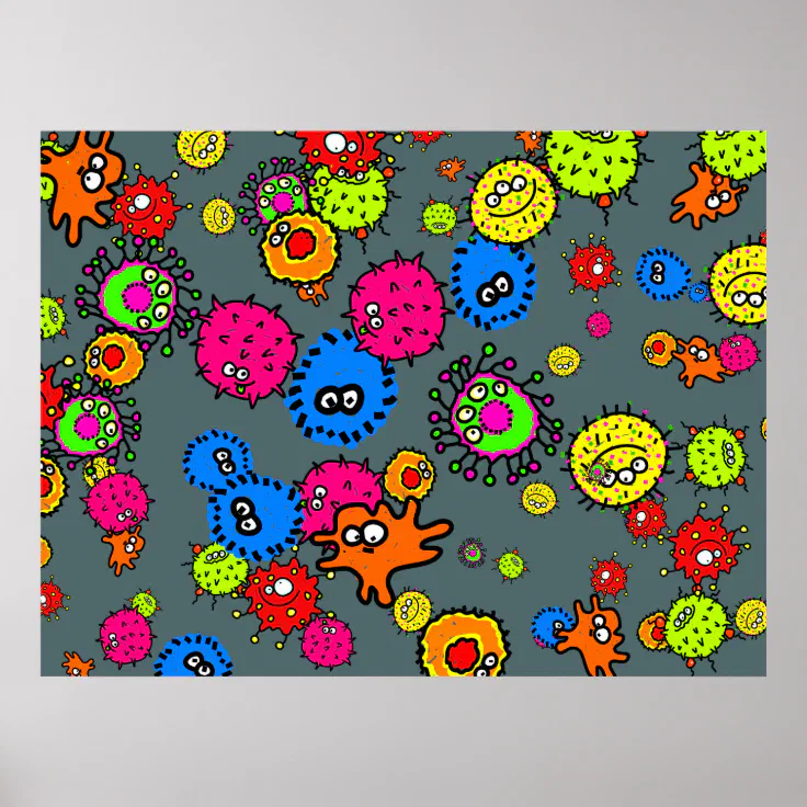 Bacteria Wallpaper Poster | Zazzle