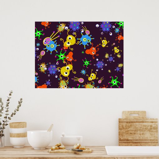 Bacteria Wallpaper Poster | Zazzle