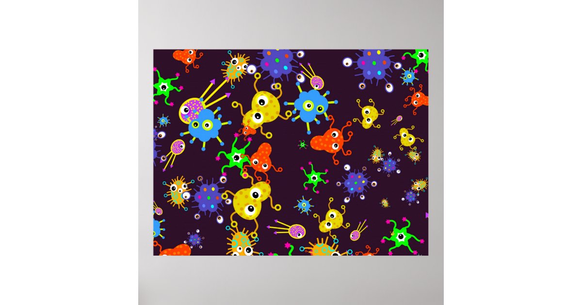 Bacteria Wallpaper Poster | Zazzle