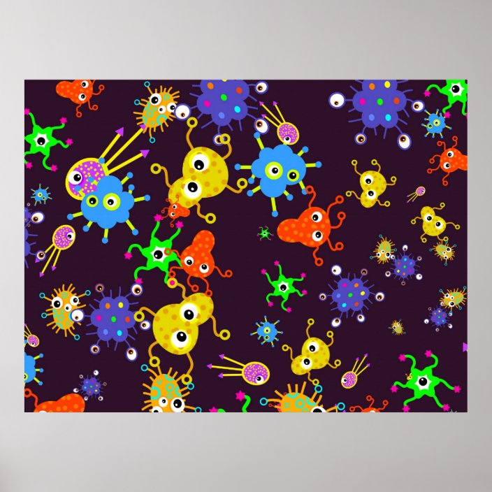 Bacteria Wallpaper Poster | Zazzle.com