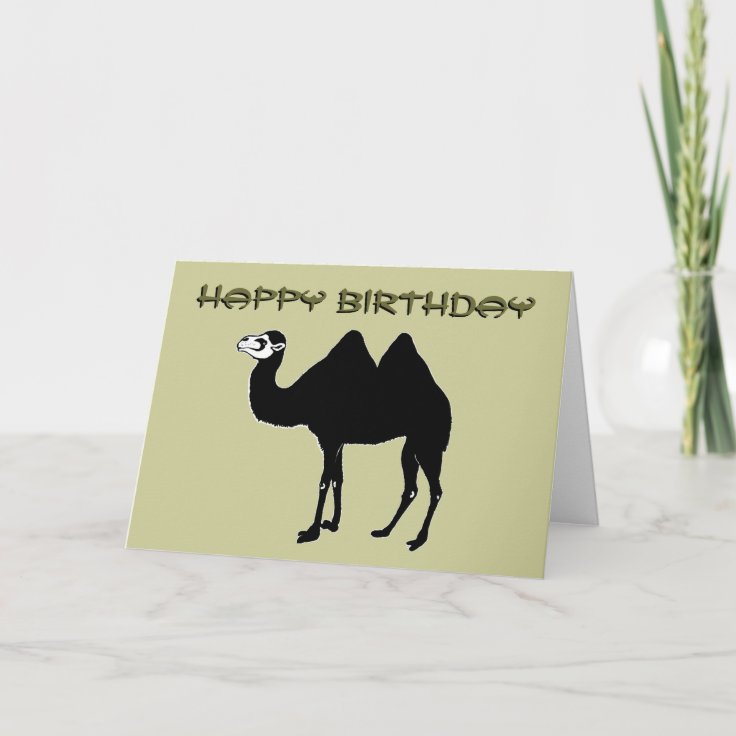 Bactrian Camel Birthday Card | Zazzle