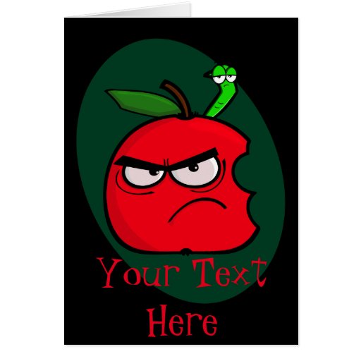 Bad Apple Cartoon Card | Zazzle