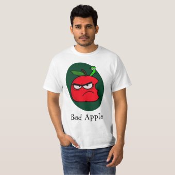 Bad Apple Cartoon T-Shirt | Zazzle