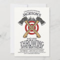Bad Axe Throwing Birthday Invitation | Zazzle