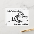 Bad Coffee Postcard | Zazzle