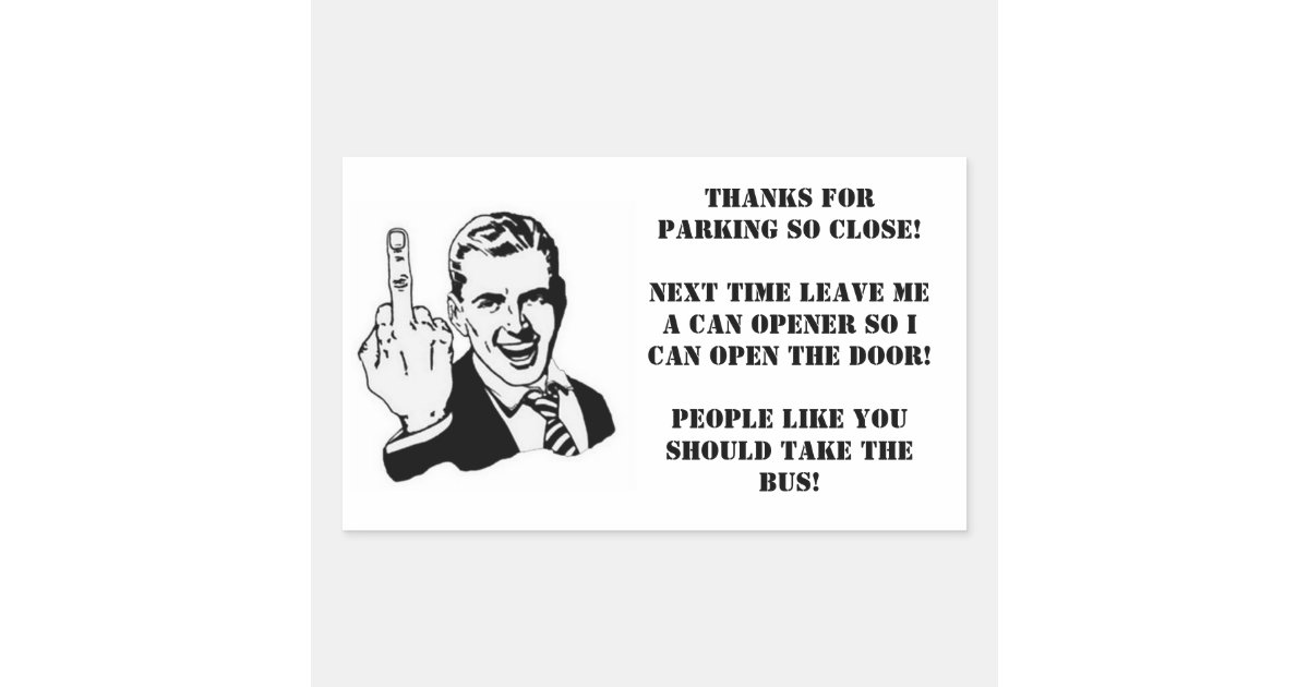 Bad Driver Parking Sticker | Zazzle