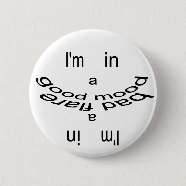 Bad Flare vs. Good Mood Indicator Button | Zazzle