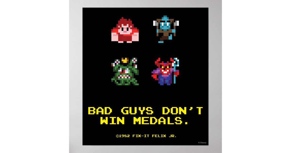 Bad Guys Don't Win Medals Poster | Zazzle