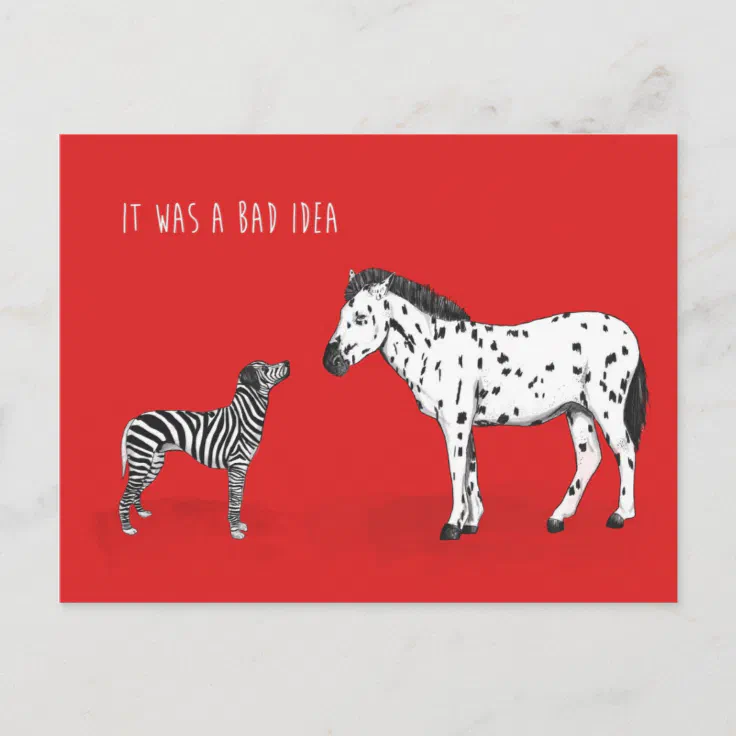 Bad idea postcard | Zazzle