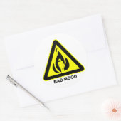 Bad Mood Warning Sign Sticker | Zazzle