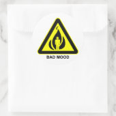 Bad Mood Warning Sign Sticker | Zazzle