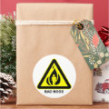 Bad Mood Warning Sign Sticker | Zazzle