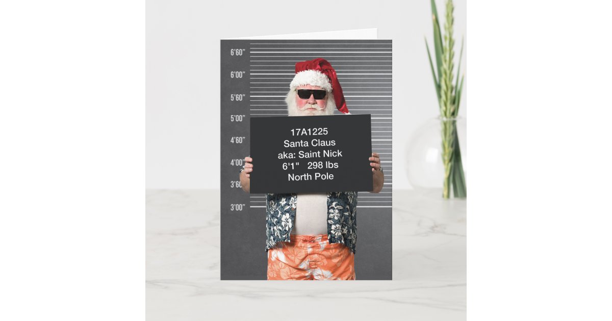Bad Santa Christmas Greeting Card | Zazzle