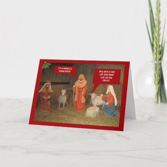 Bad Taste Nativity Holiday Card Zazzle