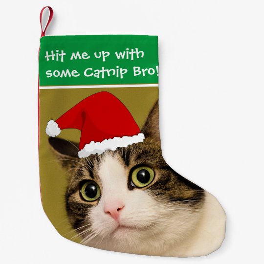 Badass Cats - "Catnip" Small Christmas Stocking | Zazzle.com