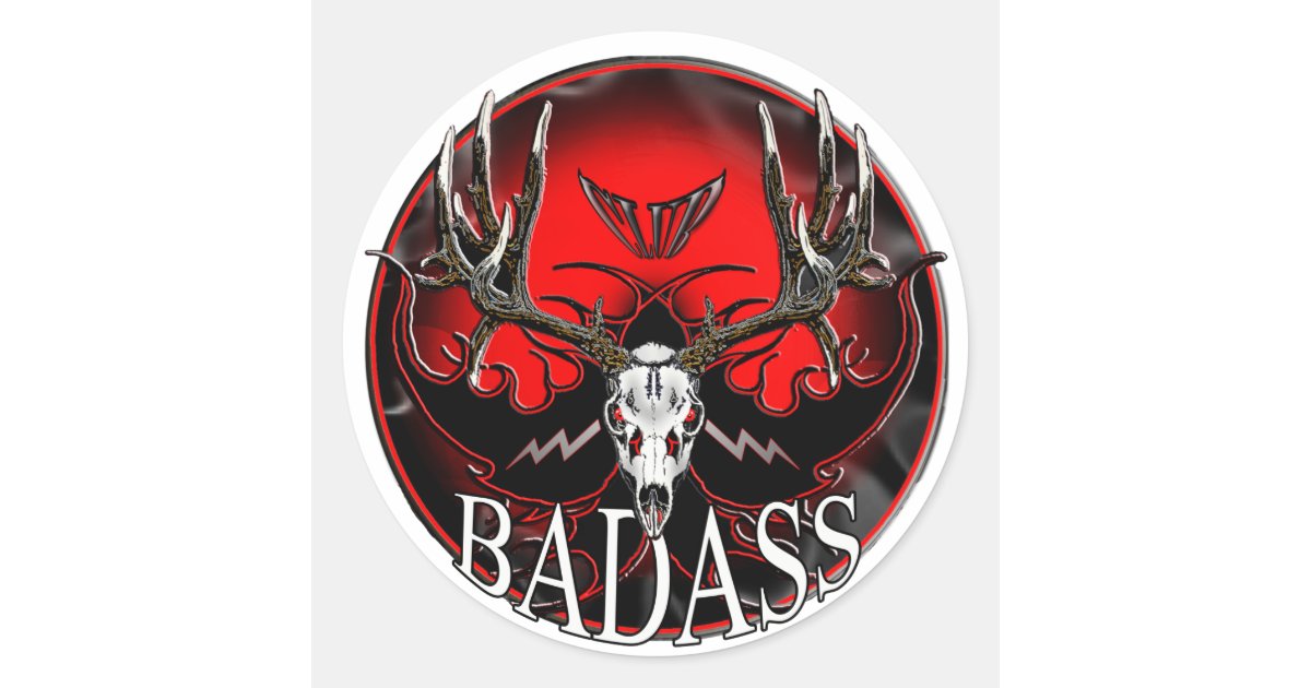 Badass Classic Round Sticker | Zazzle