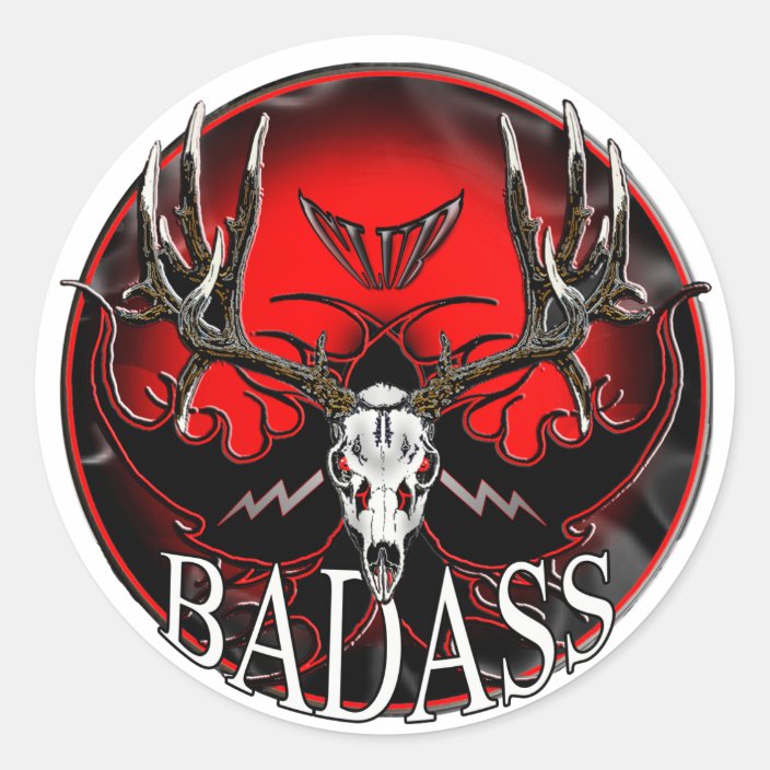 Badass Classic Round Sticker | Zazzle.com