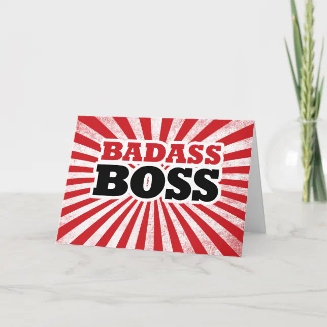 Badass Funny Boss Card | Zazzle