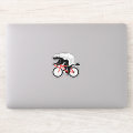 Badass Honey Badger Biker Red Bike Sticker | Zazzle