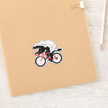Badass Honey Badger Biker Red Bike Sticker | Zazzle