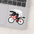 Badass Honey Badger Biker Red Bike Sticker | Zazzle