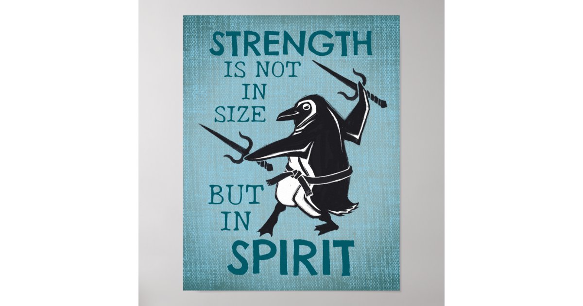 Badass Karate Penguin Motivational Poster | Zazzle