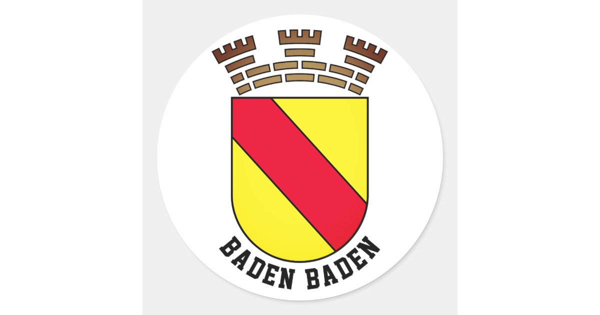 Baden Baden coat of arms - GERMANY Classic Round Sticker | Zazzle