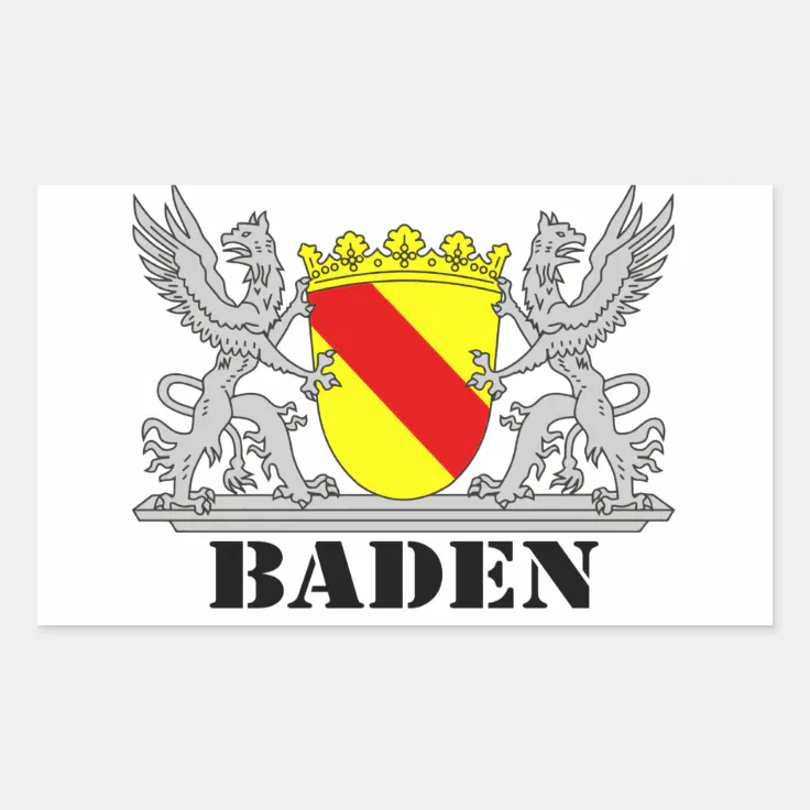 Baden Coat of Arms with writing Rectangular Sticker | Zazzle