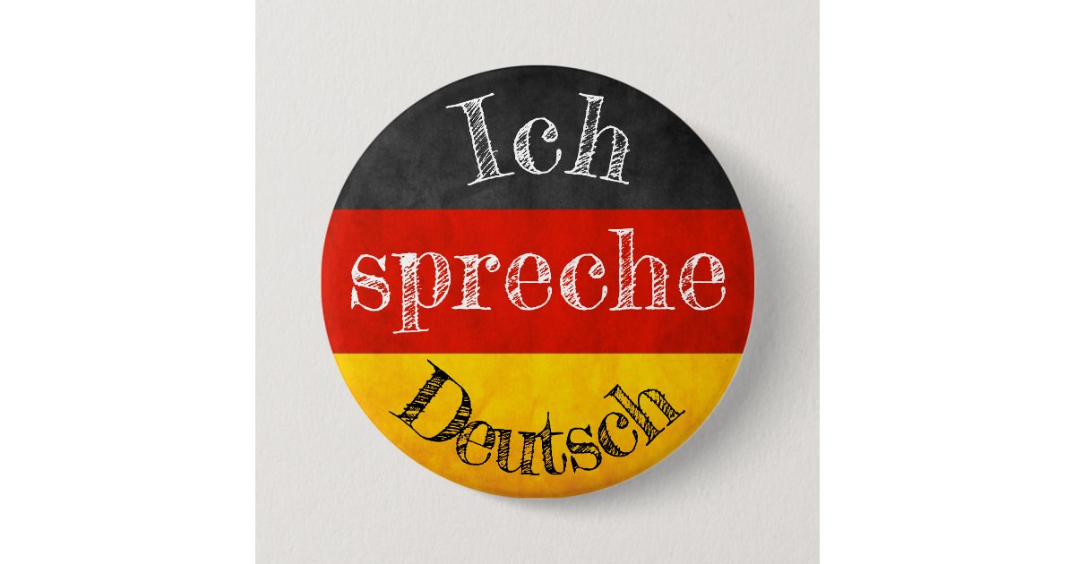Badge ich flag Deutsch spreche Button | Zazzle