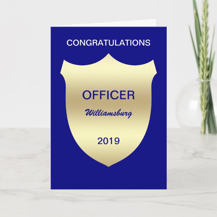 Badge Police Academy Graduation Card | Zazzle
