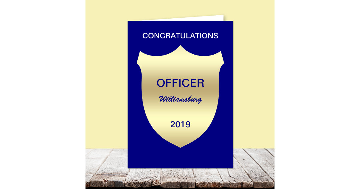 Badge Police Academy Graduation Card | Zazzle