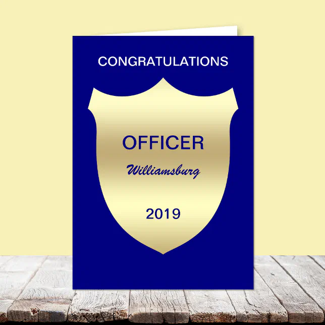 Badge Police Academy Graduation Card | Zazzle