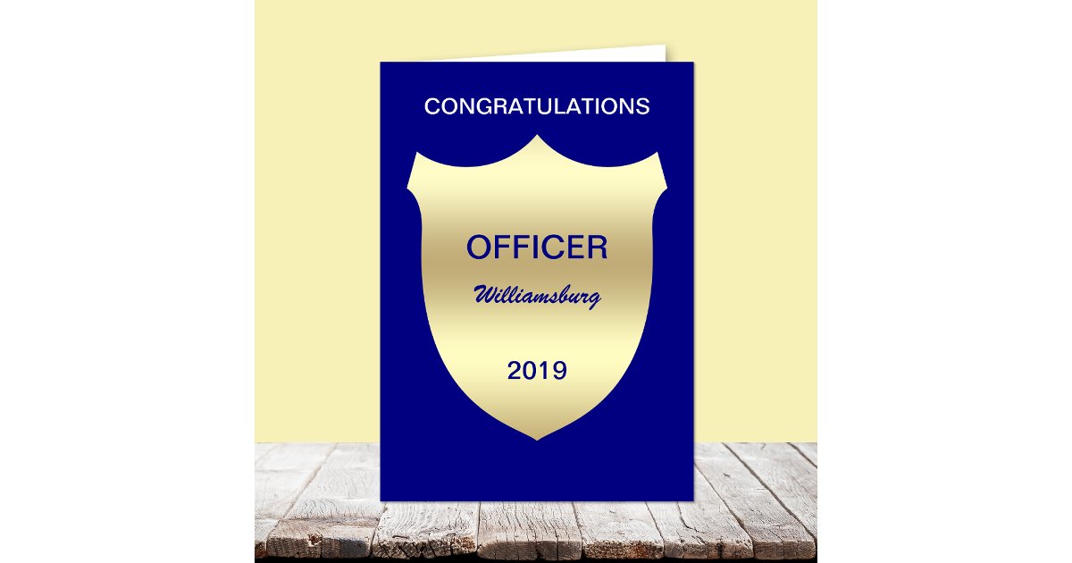 Badge Police Academy Graduation Card | Zazzle
