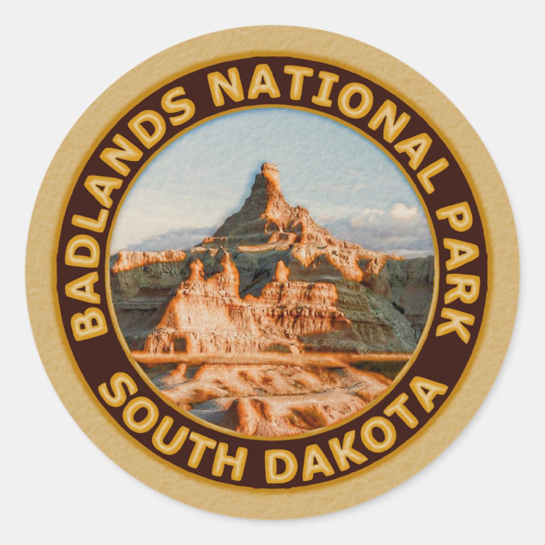 Badlands National Park Classic Round Sticker | Zazzle