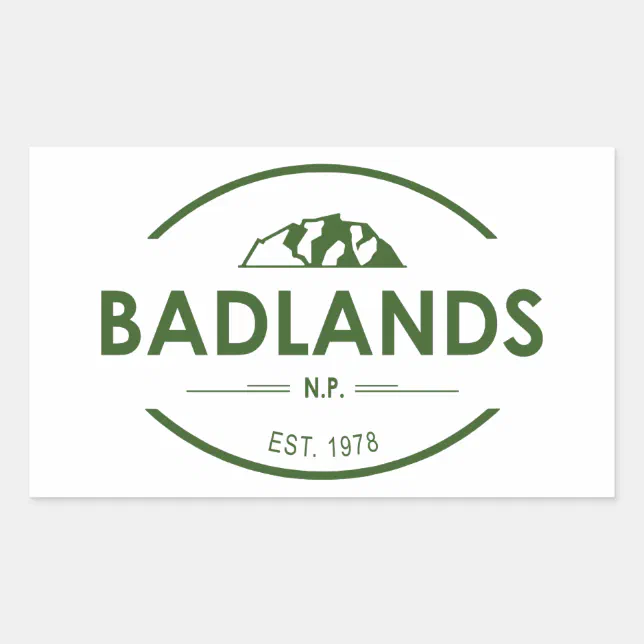 Badlands National Park Rectangular Sticker | Zazzle