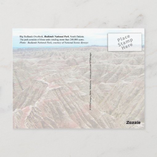 Badlands National Park, South Dakota Postcard | Zazzle