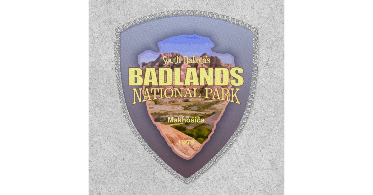 Badlands NP (arrowhead) Patch | Zazzle