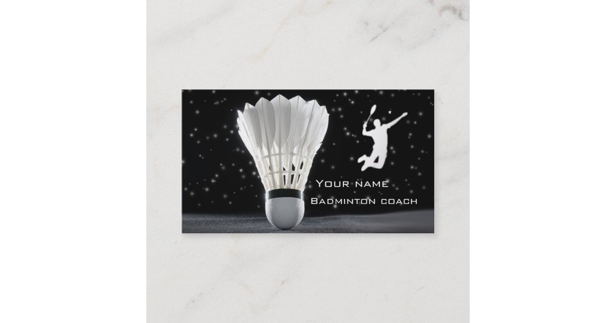 Badminton business card | Zazzle